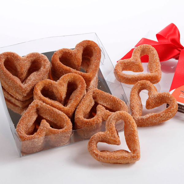 Caja con 10 Mini Corazones – 444 Buñuelos Gourmet